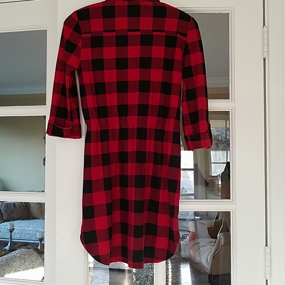 derek hart | Dresses | Flannel Shirt Tail Dress | Poshmark